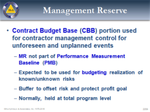 Program Manager / Project Manager Use of Management Reserve - Humphreys ...